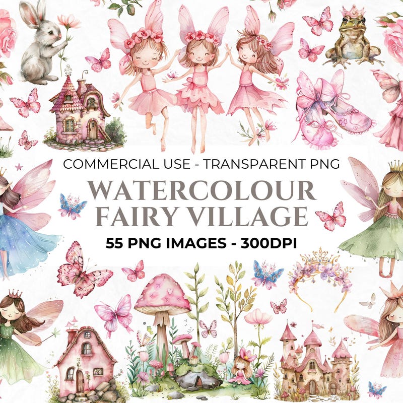 Fairy Garden Clipart - Etsy