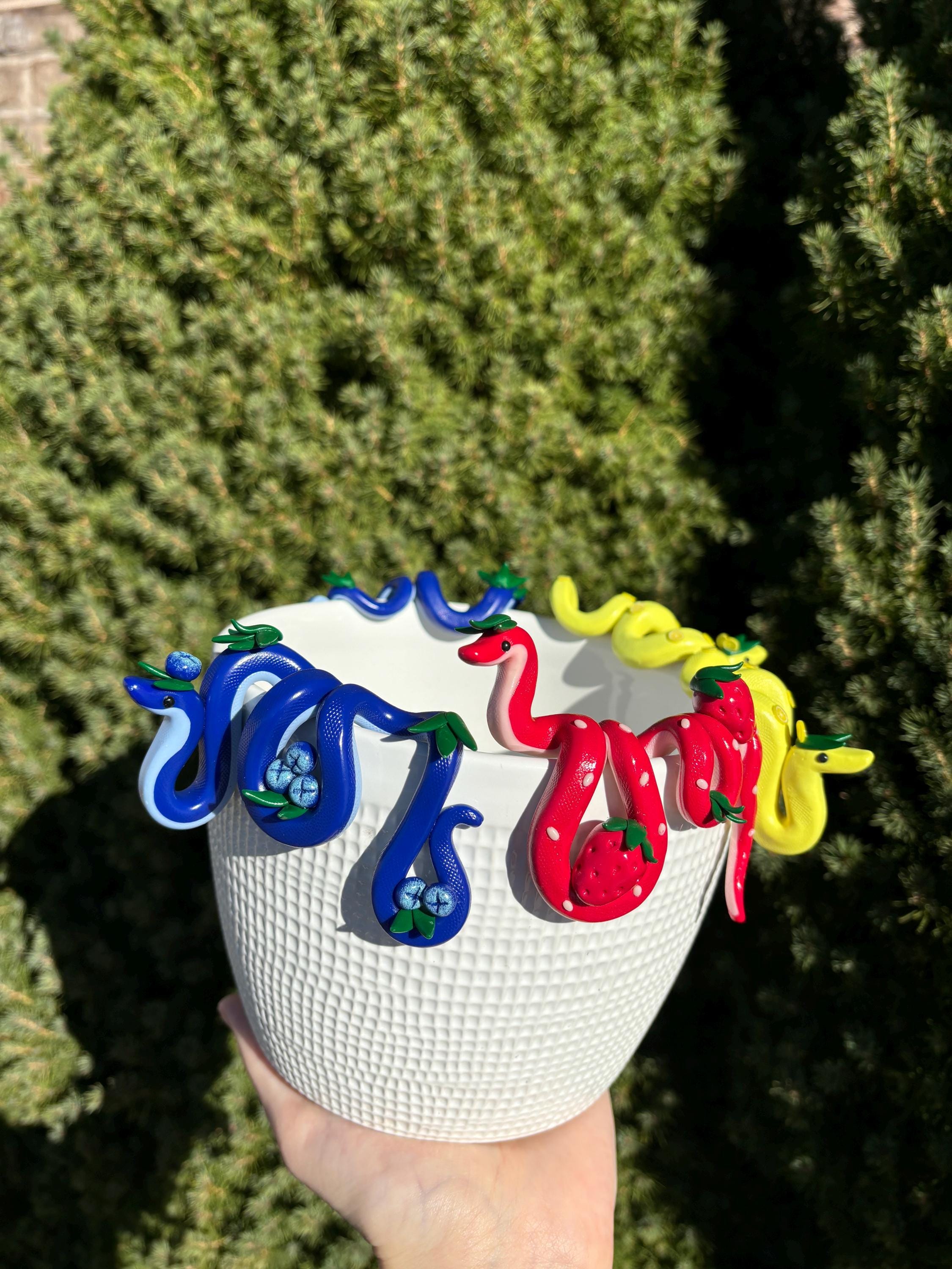 Lemon Snake Pot Perch - Plant Pot Decoration - Etsy