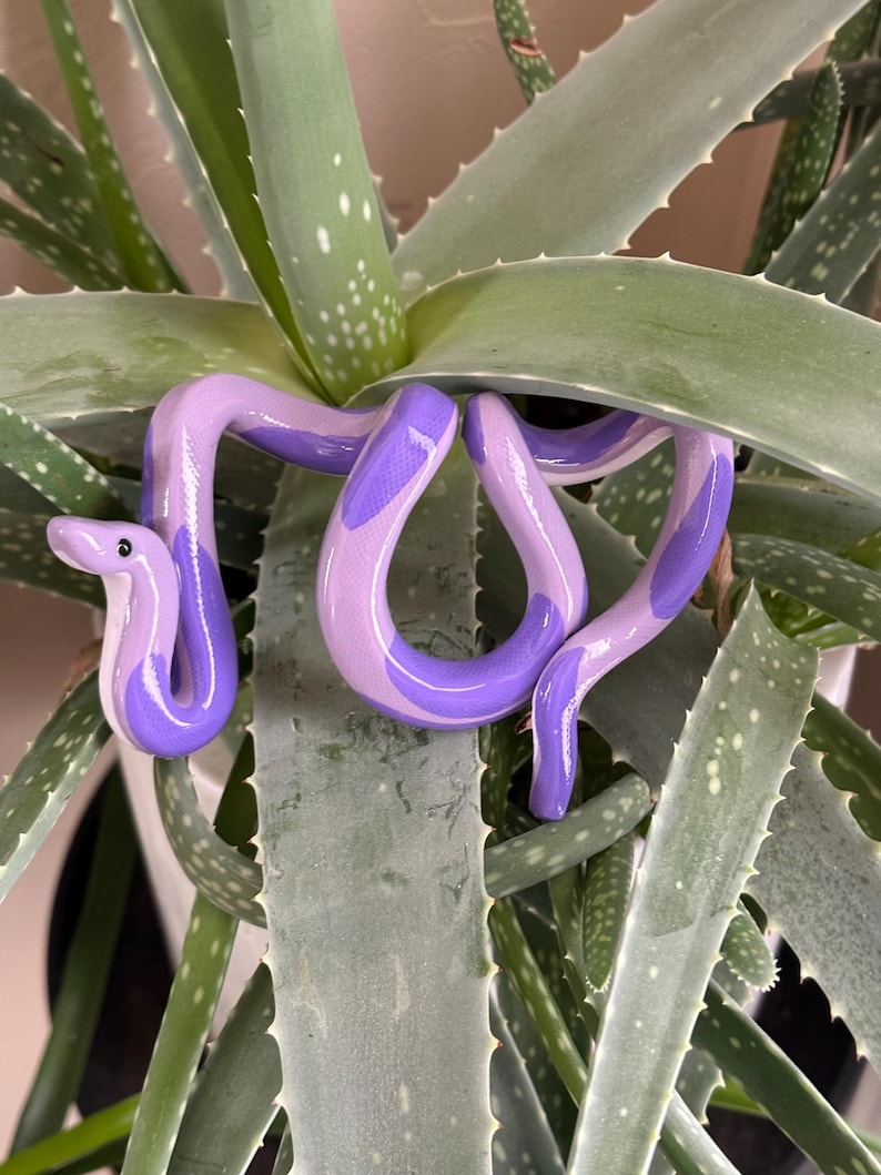 Lavender Snake Pot Perch - Plant Pot Decoration - Etsy