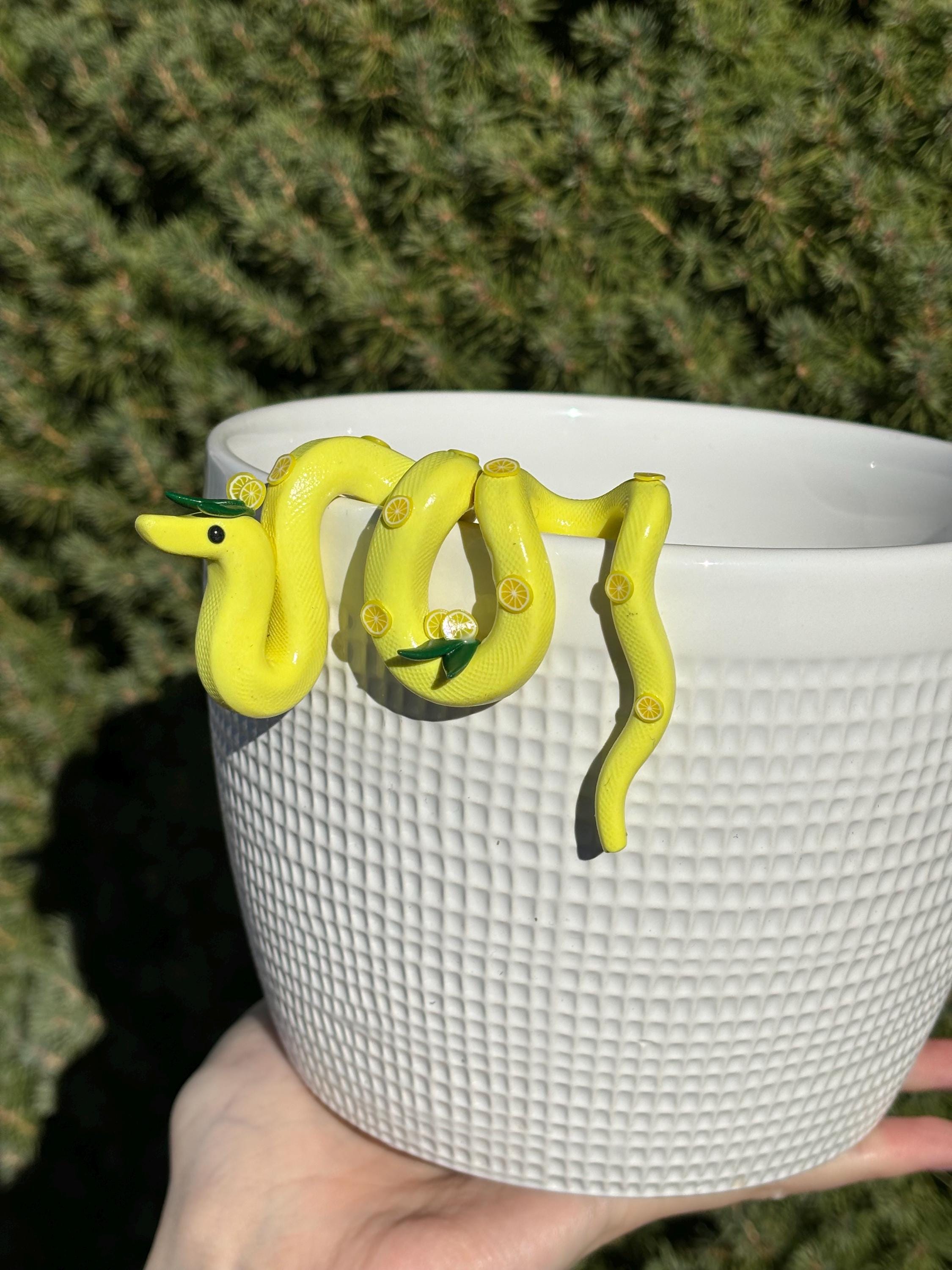 Lemon Snake Pot Perch - Plant Pot Decoration - Etsy