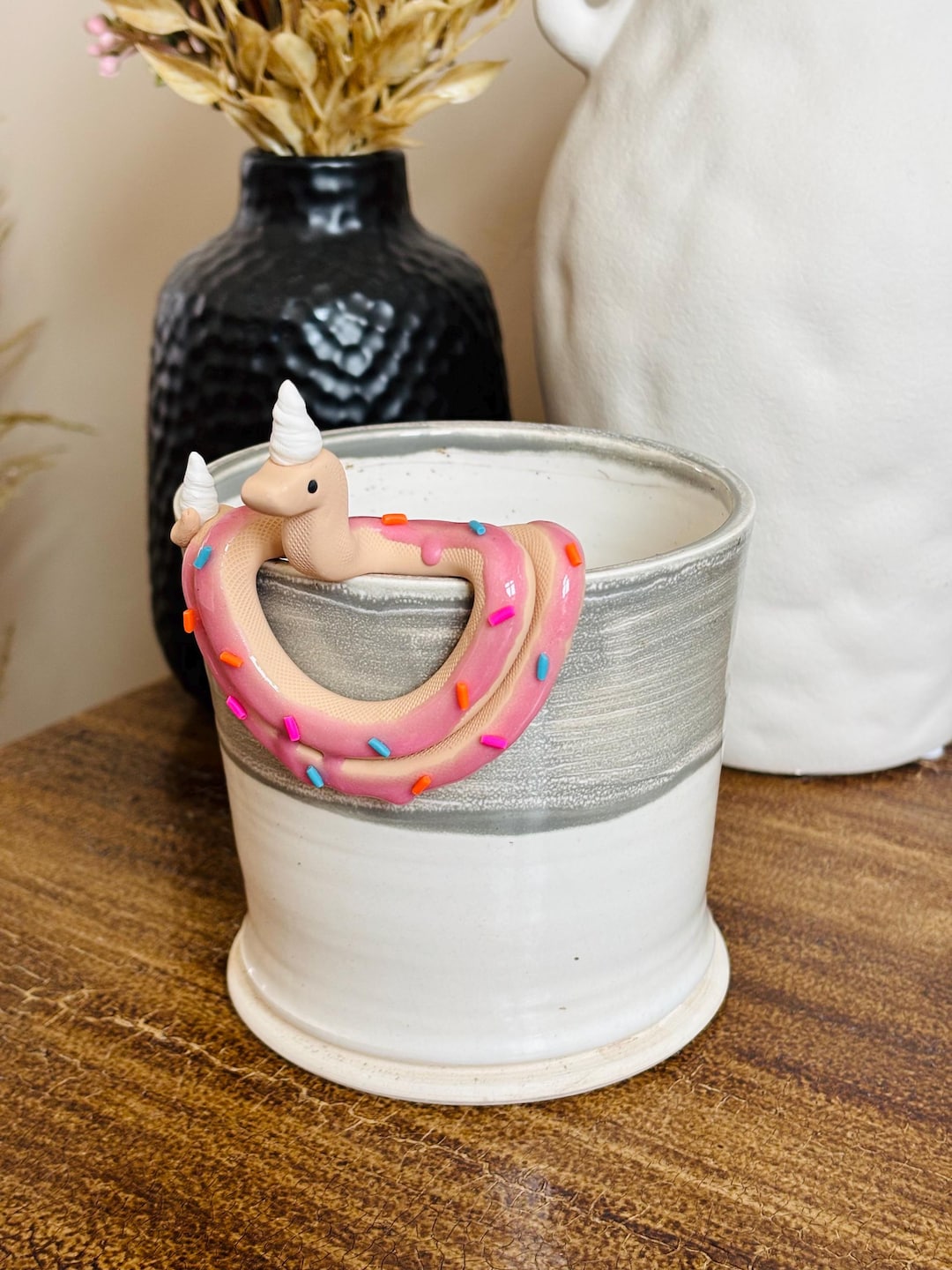 Donut Snake Pot Perch - Plant Pot Decoration - Etsy