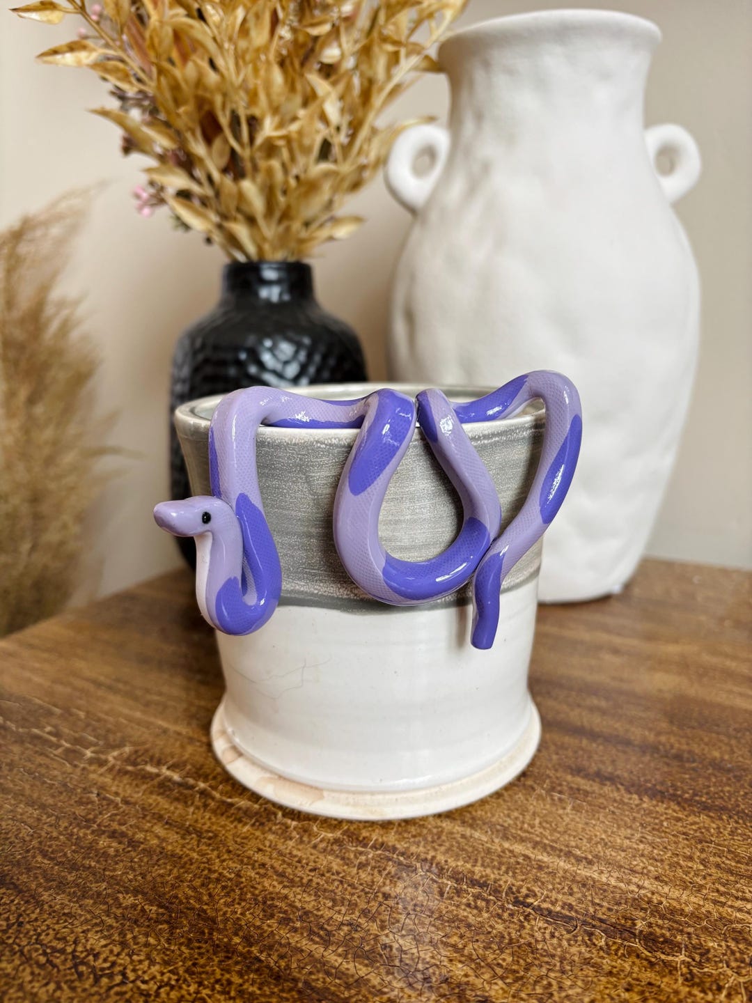 Lavender Snake Pot Perch - Plant Pot Decoration - Etsy