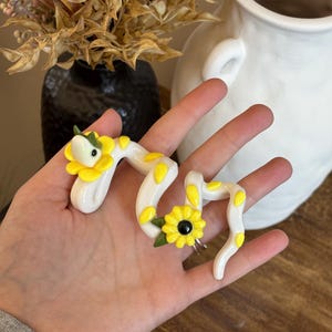 Sunflower Snake Pot Perch - Plant Pot Decor - Etsy
