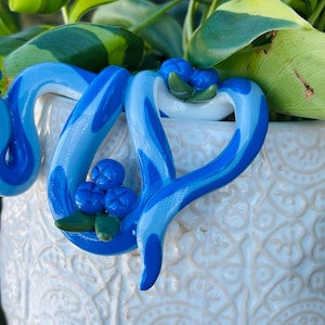 Blueberry Snake Pot Perch - Plant Pot Decoration - Etsy