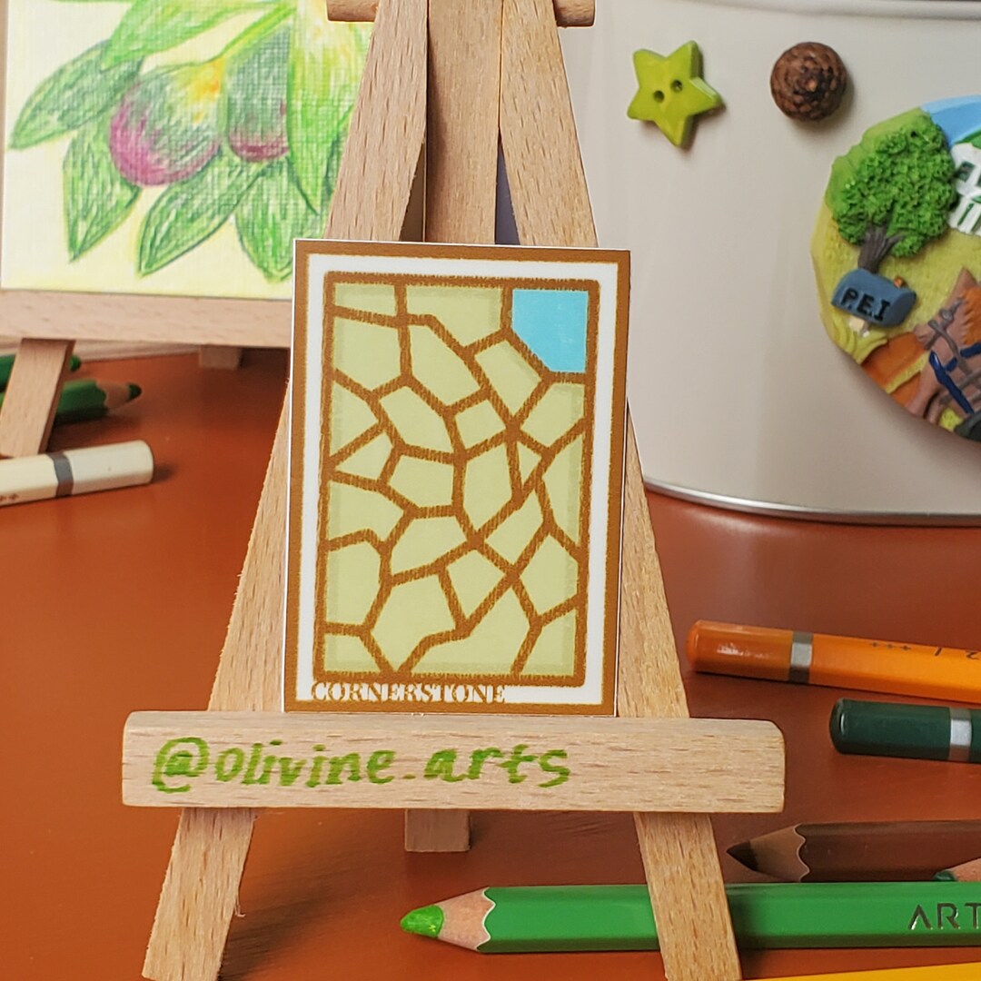 Christian Vinyl Sticker Cornerstone in Multicolored Green or Pink - Etsy