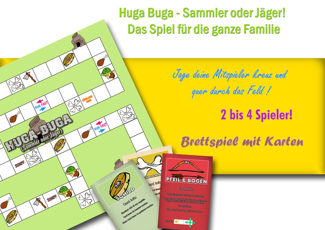 HUGA BUGA Gatherer or Hunter, Party Games for All Ages, Gift Idea ...