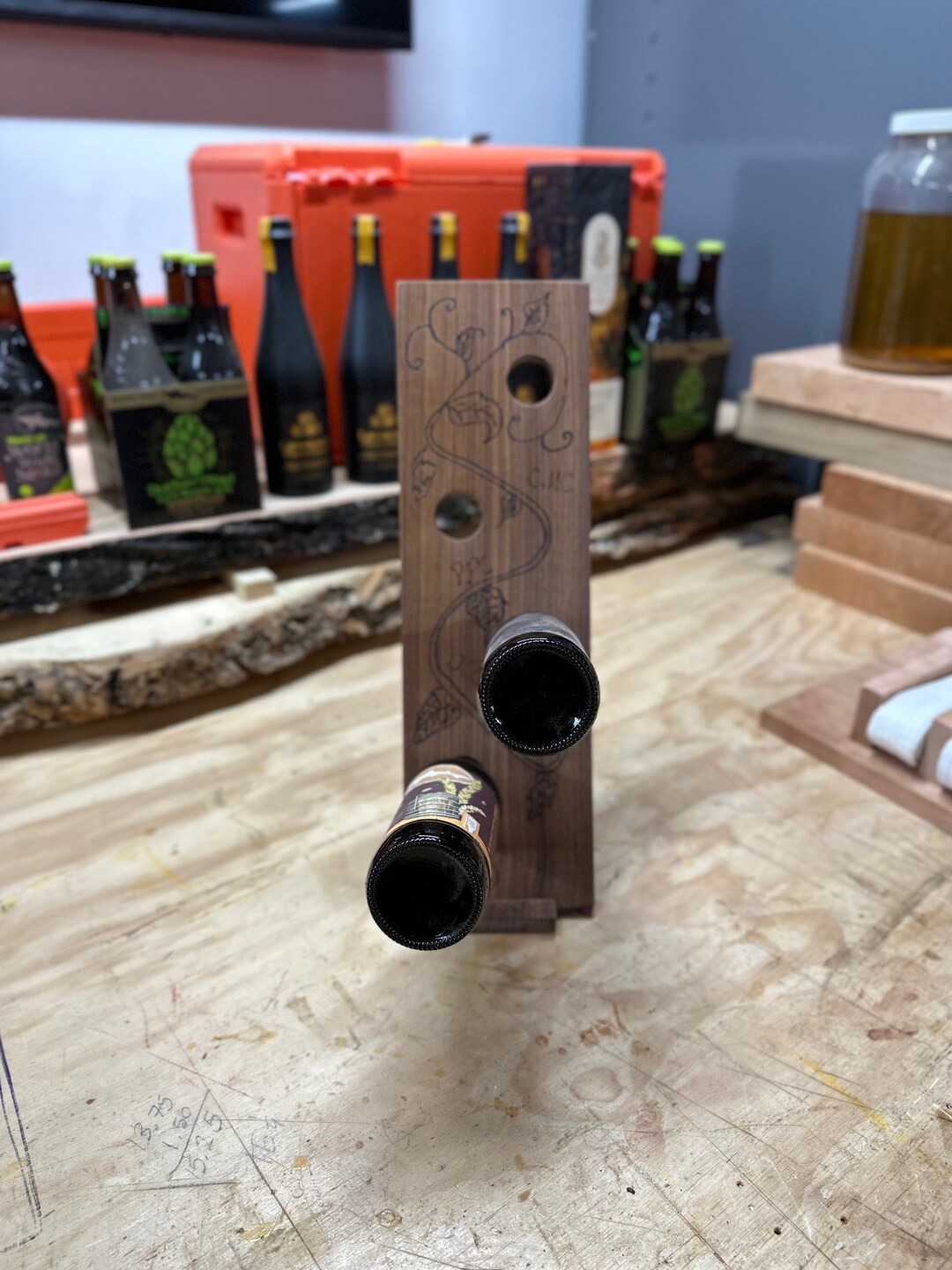 Walnut Craft Beer Display - Etsy