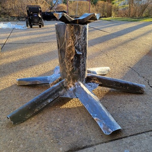 Tree Trunk Inspired Steel Table Base - Etsy