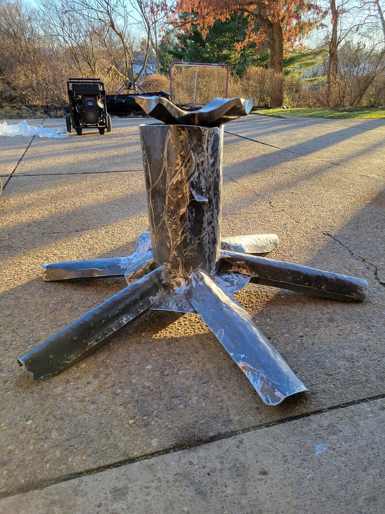 Tree Trunk Inspired Steel Table Base - Etsy