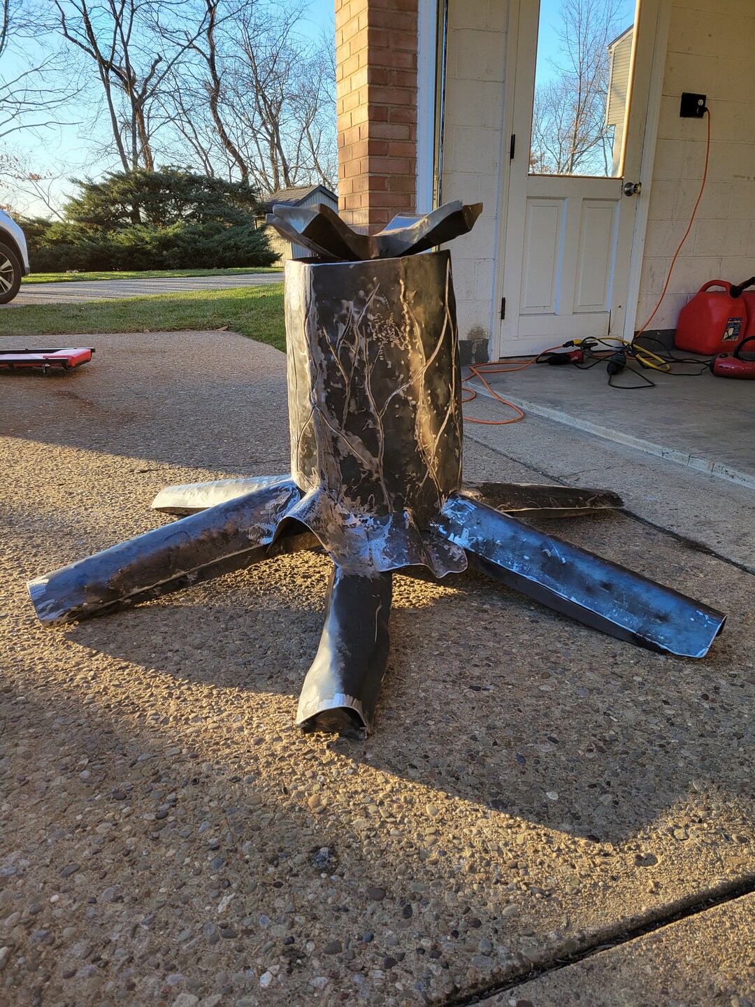 Tree Trunk Inspired Steel Table Base - Etsy