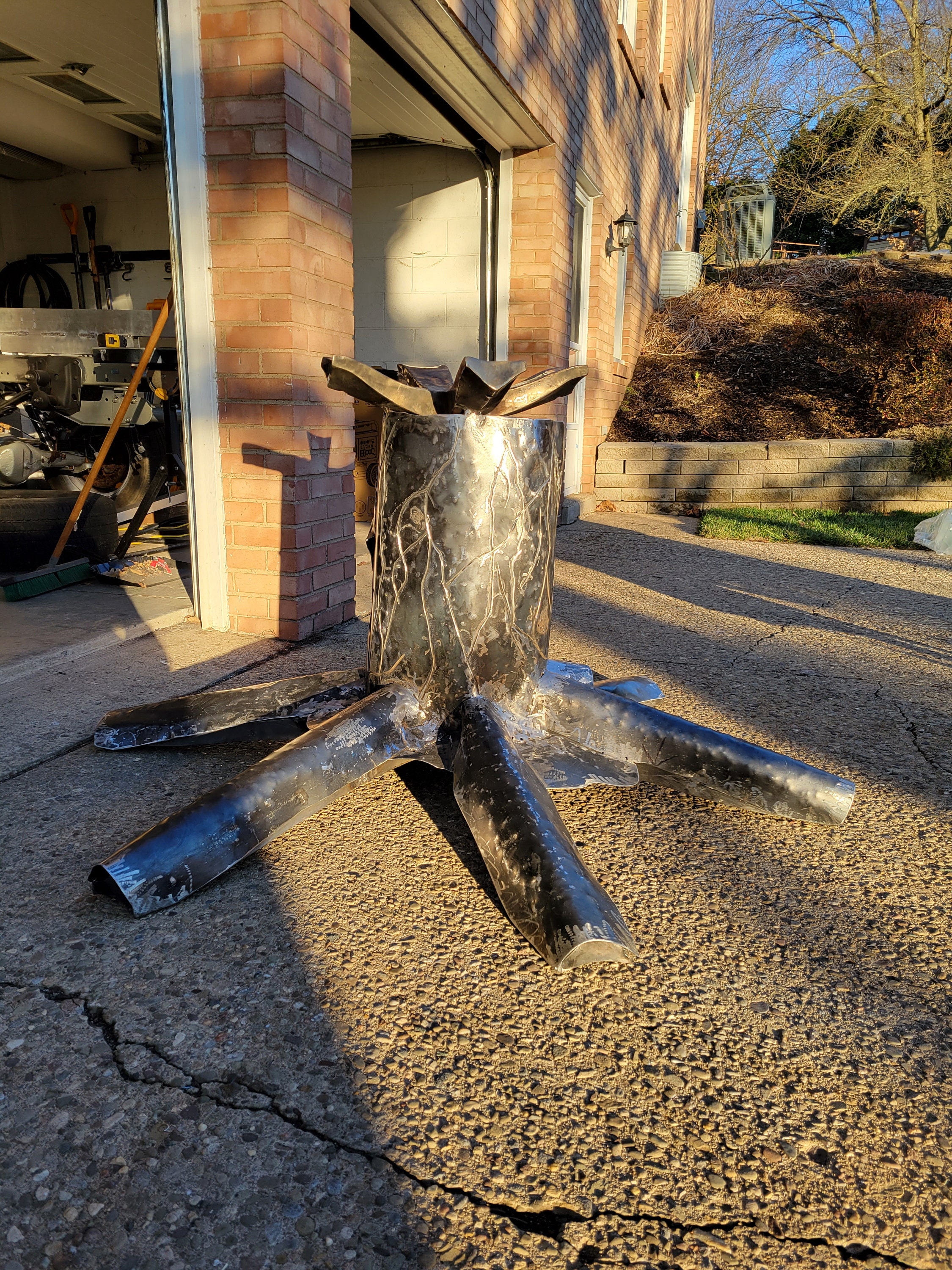 Tree Trunk Inspired Steel Table Base - Etsy