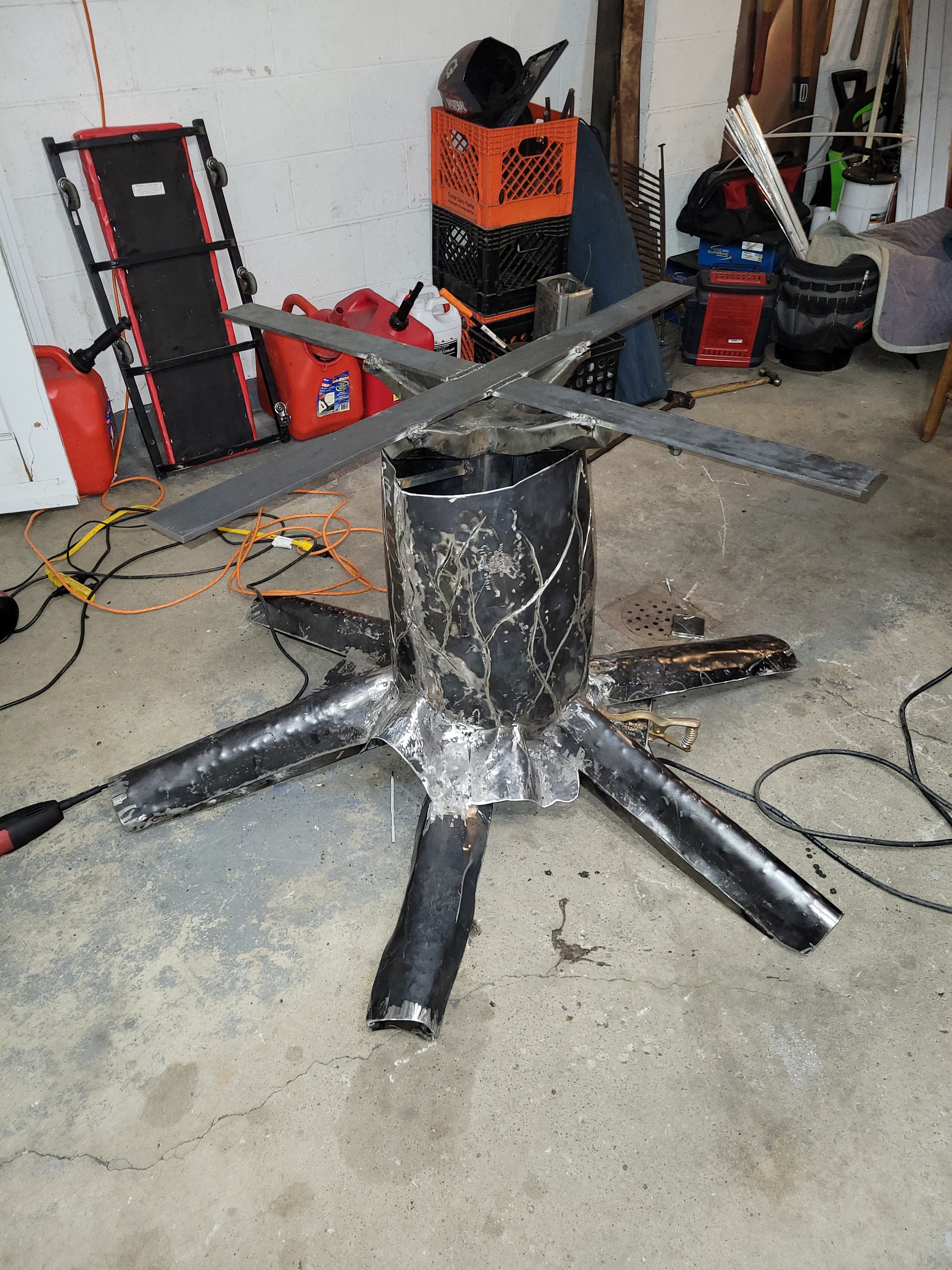 Tree Trunk Inspired Steel Table Base - Etsy