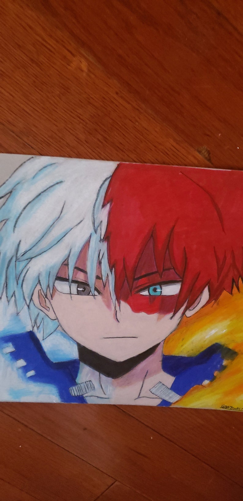 My Drawing of Shoto Todoroki - Etsy