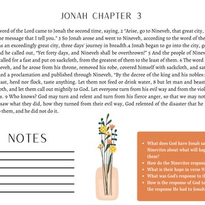 Bible Study Printable Guided Bible Study Women's Devotion Book of Jonah ...