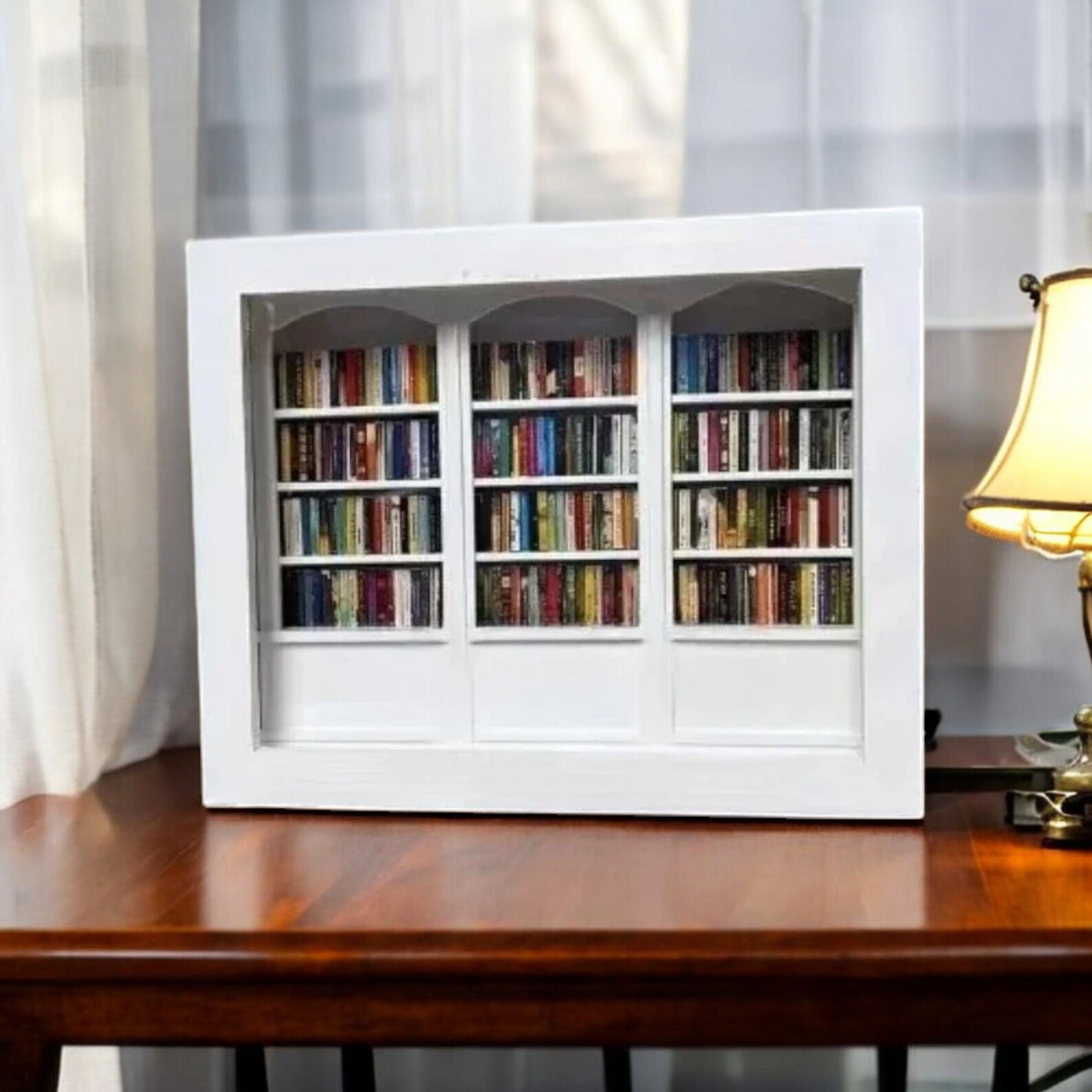 Handmade Anxiety-relief Mini Bookcase - Elegant White Shelf for Book ...