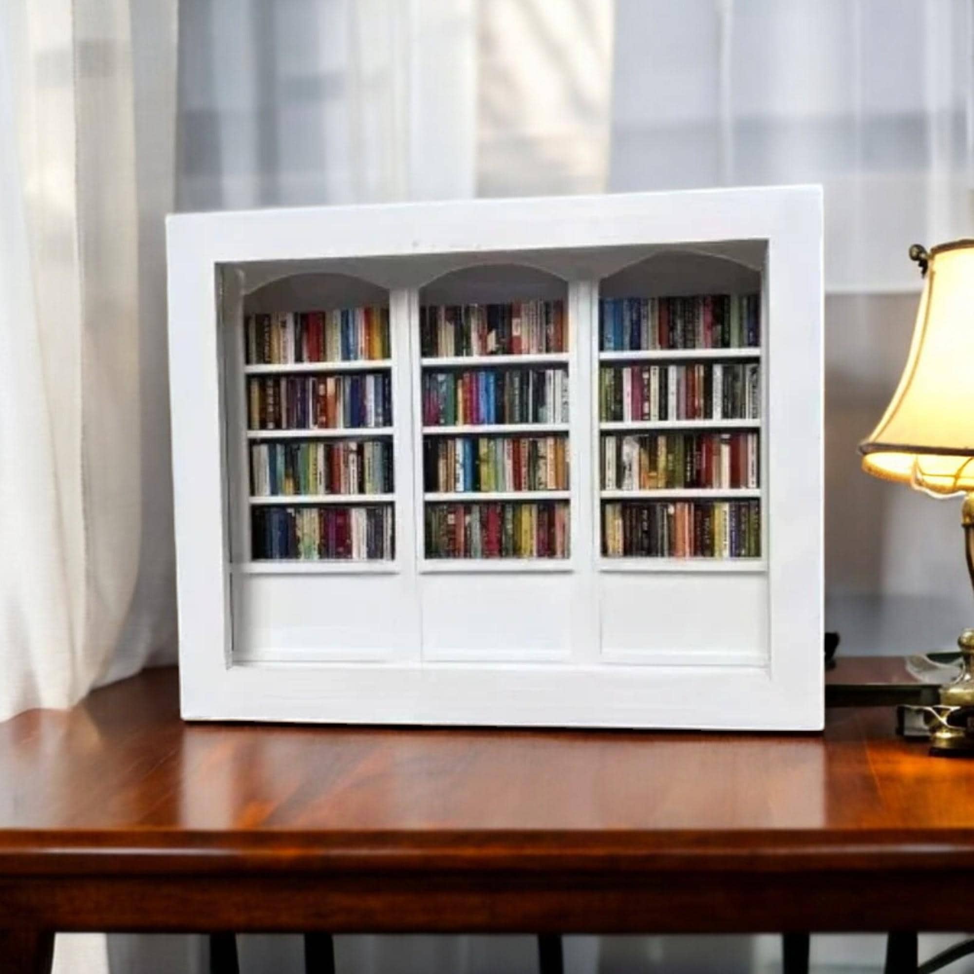 Handmade Anxiety-relief Mini Bookcase - Elegant White Shelf for Book ...