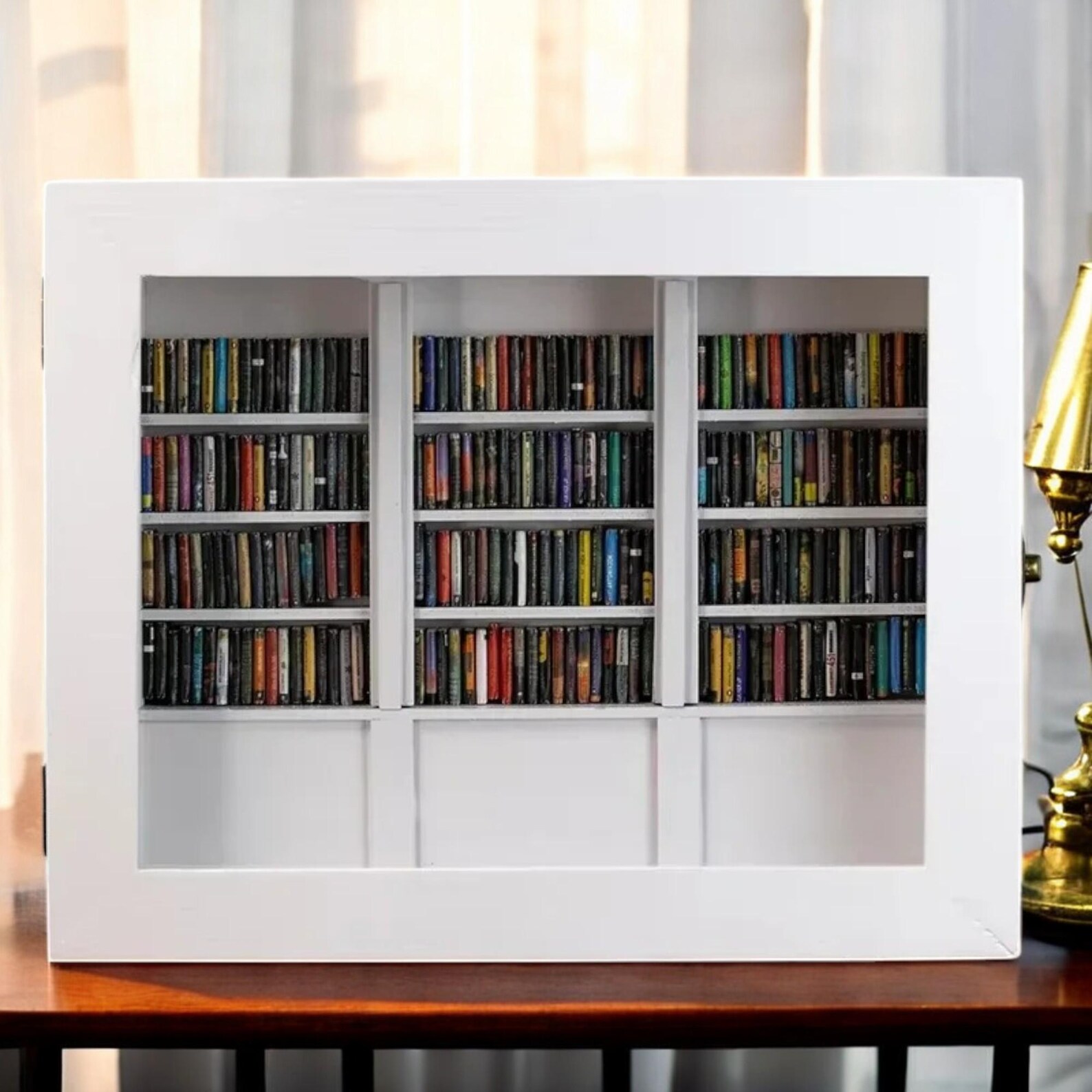 Handmade Anxiety-relief Mini Bookcase - Elegant White Shelf for Book ...