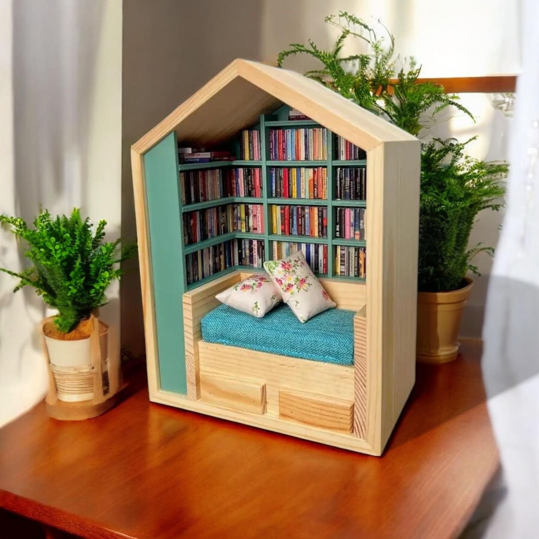 Mini Bookshelf, Mini World-famous Books , Mini Bookshelf, Gift for Book ...