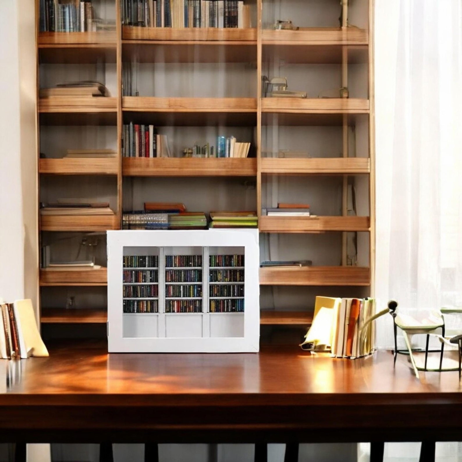 Handmade Anxiety-relief Mini Bookcase - Elegant White Shelf for Book ...