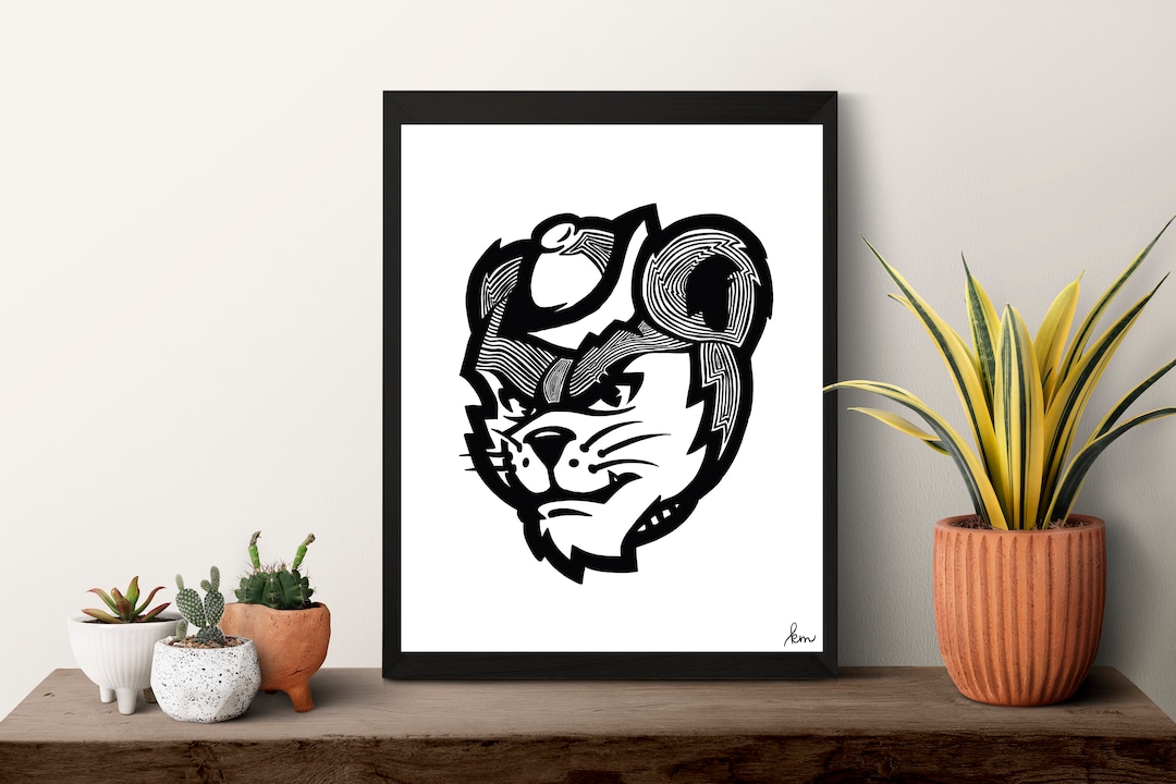 DIGITAL DOWNLOAD Southern Art Outline Sam Houston State Line Art Black ...