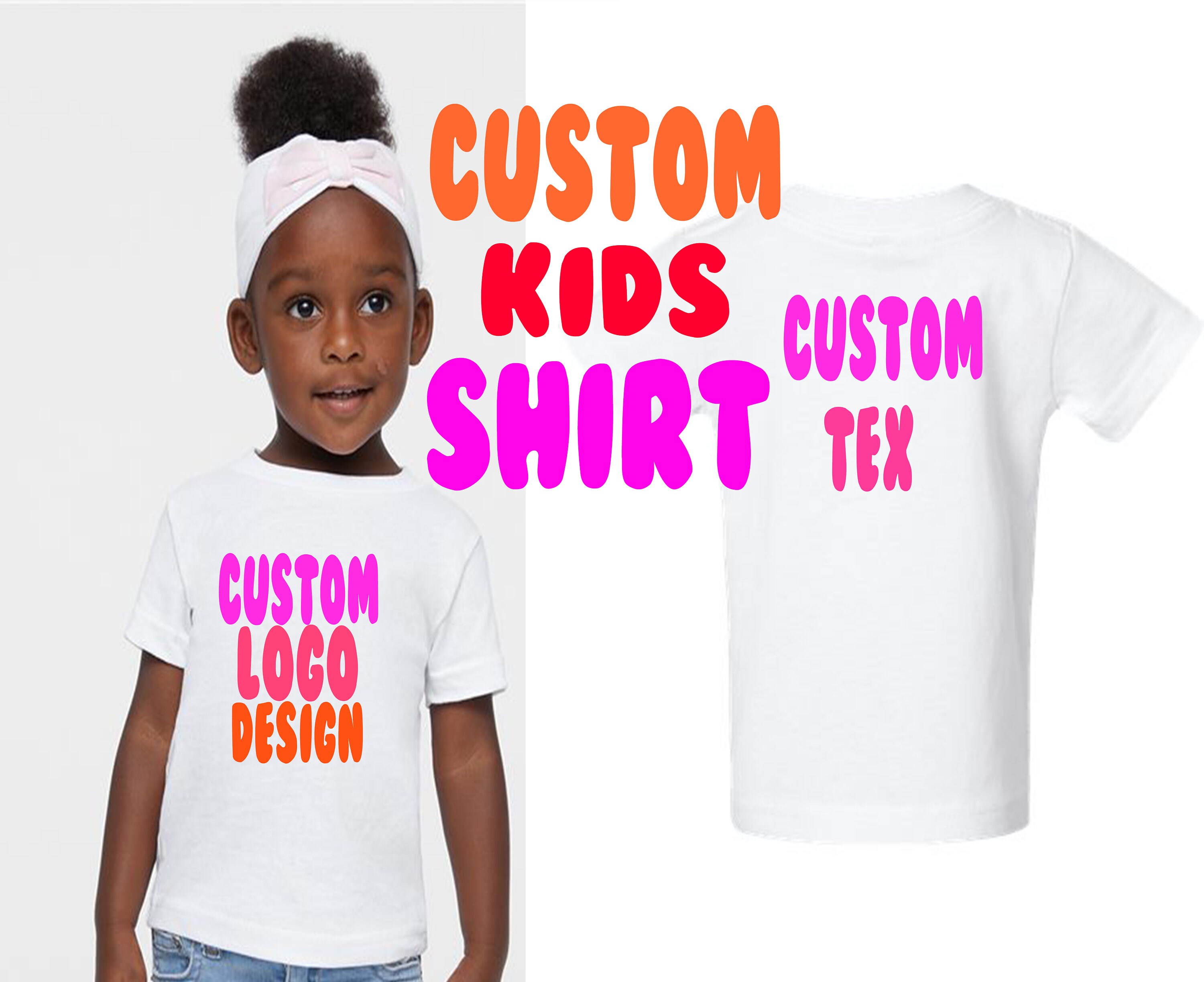 Custom Text and Photo Soft Custom Toddler Shirt , Children's Custom Tee ...