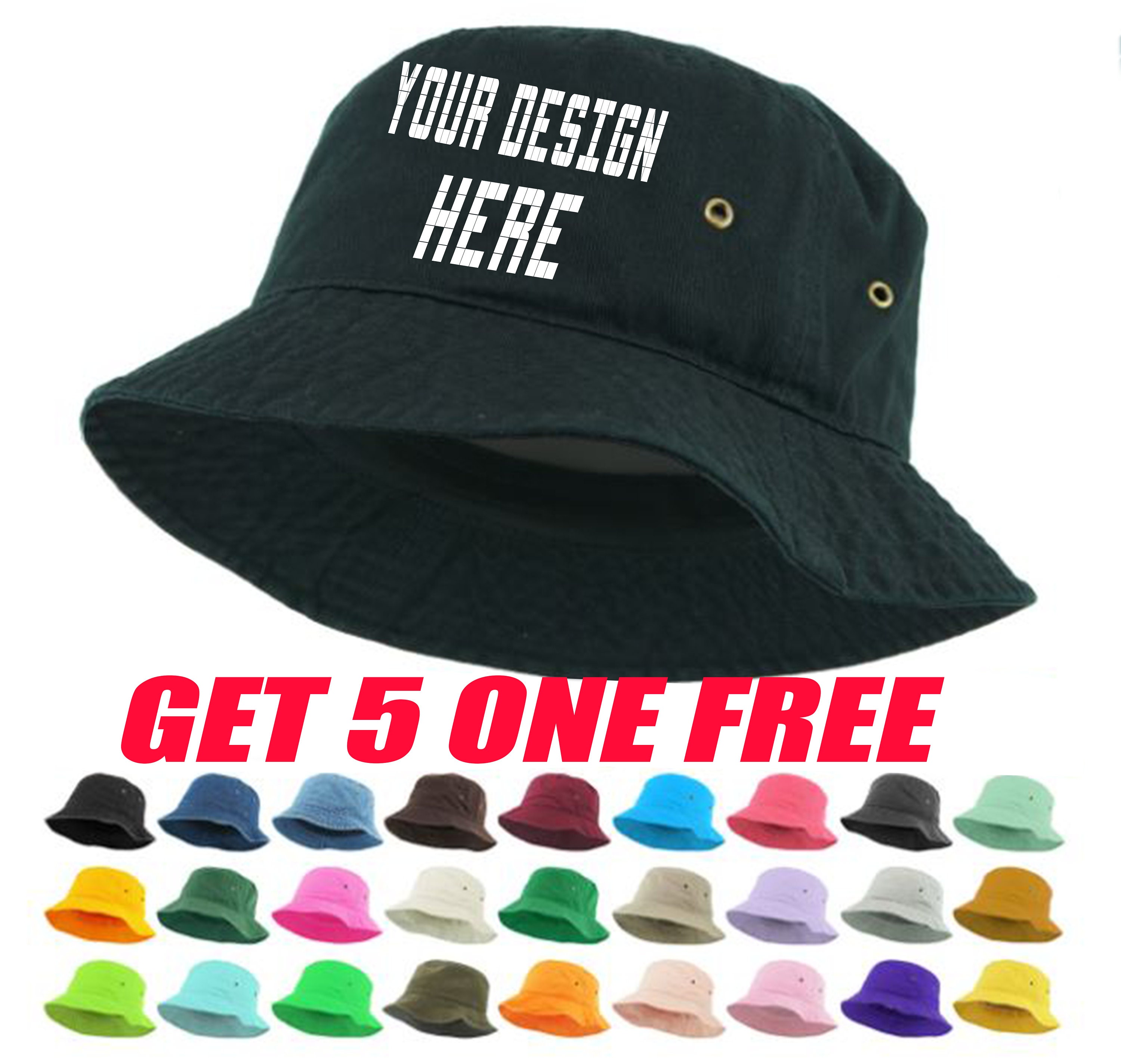 Summer Bucket HAT, Embroidery Hat, Custom Design, Custom Bucket Hat ...