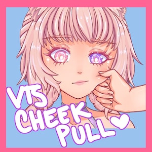 Vtuber Streaming Cheek Pull Asset - Etsy