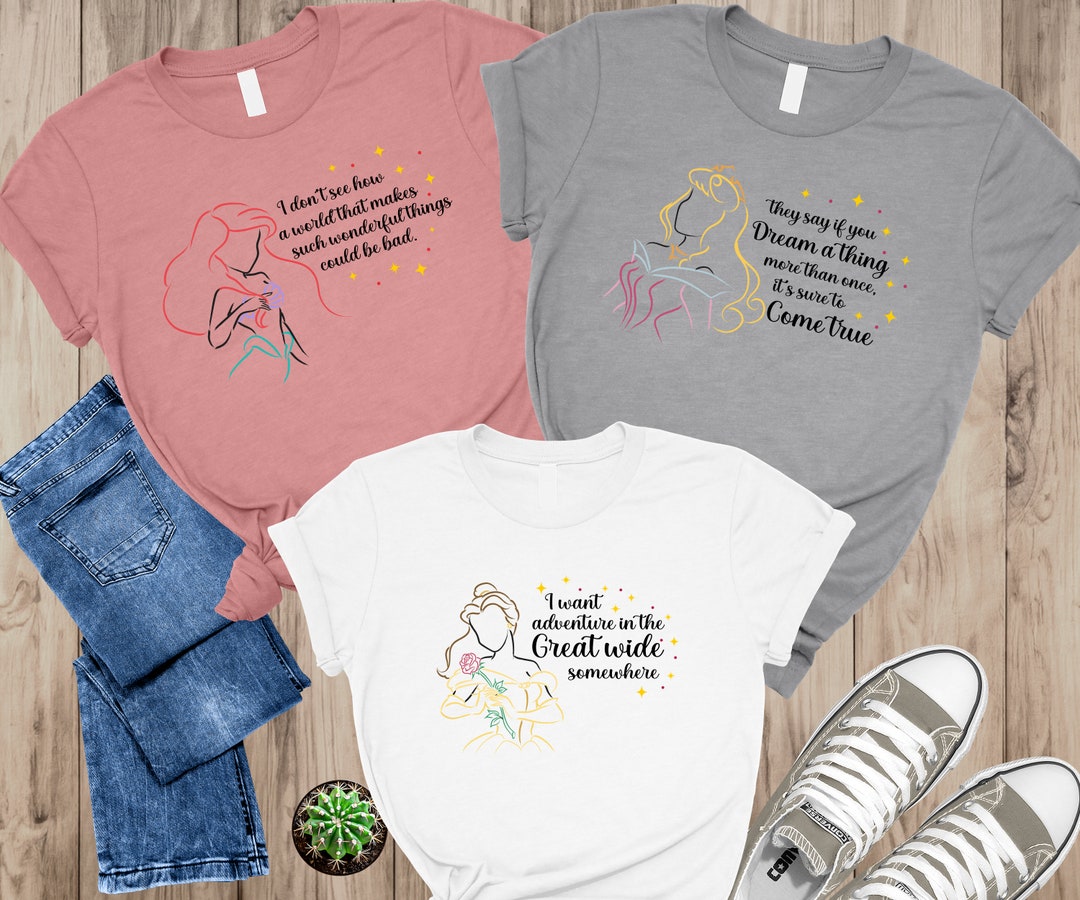 Princess Shirts, Princess Quotes Shirt, Disney Princess, Disney ...