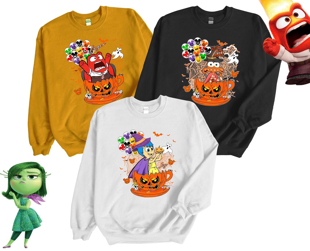 Inside Out Halloween Sweatshirt, Inside Out Costume Sweatshirts, Inside ...