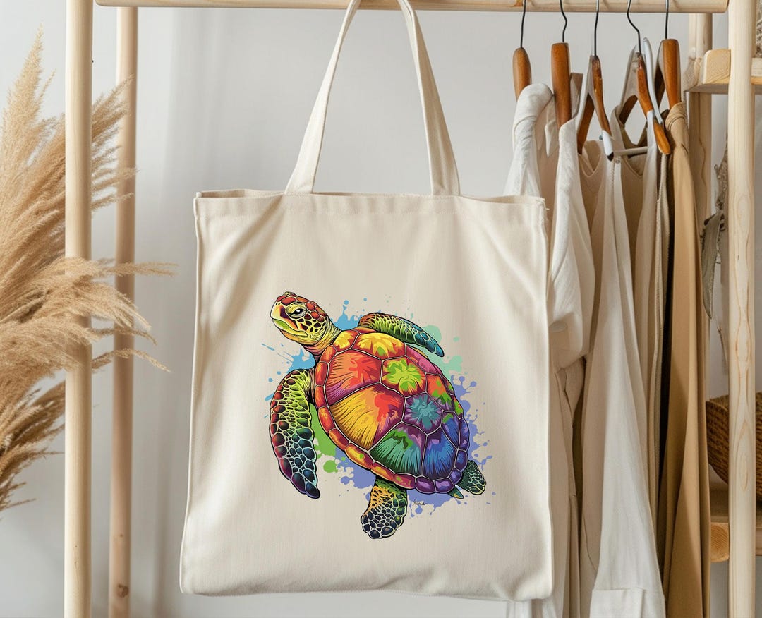 Turtle Tote Bag, Sea Turtle Tote Bag, Cute Turtle Tote Bag, Animal ...