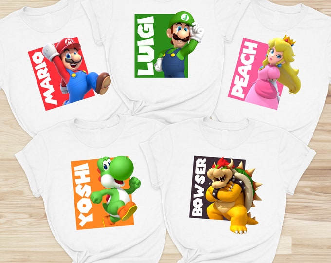 Super Mario Shirt, Super Mario Matching Shirt, Mario and Friends Shirts ...