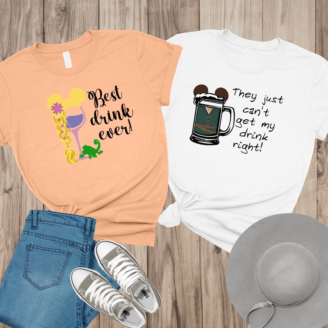 Disney Drinking Shirts, Princess Drinking Shirts, Food and Wine ...