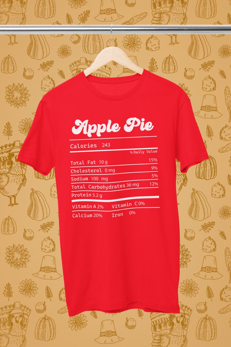 Thanksgiving Food Shirt, Nutrition Thanksgiving Shirts, Matching ...