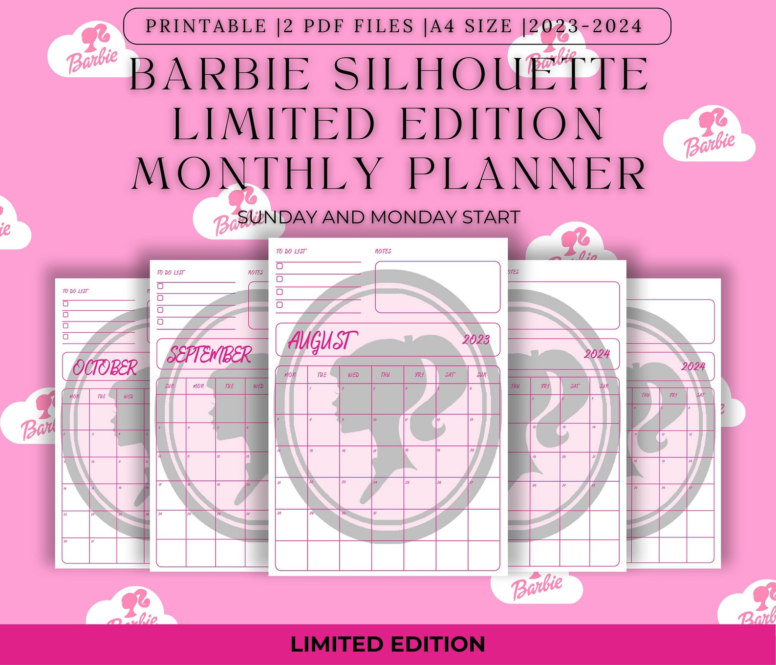 Barbie Planner Printable 2023-2024 Monthly Planner Barbie - Etsy Ireland