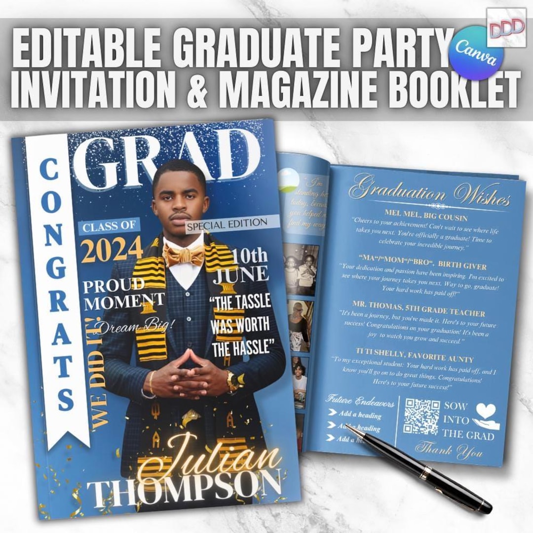 2025 Senior Graduation Magazine Booklet & Program | Grad Gift Party ...