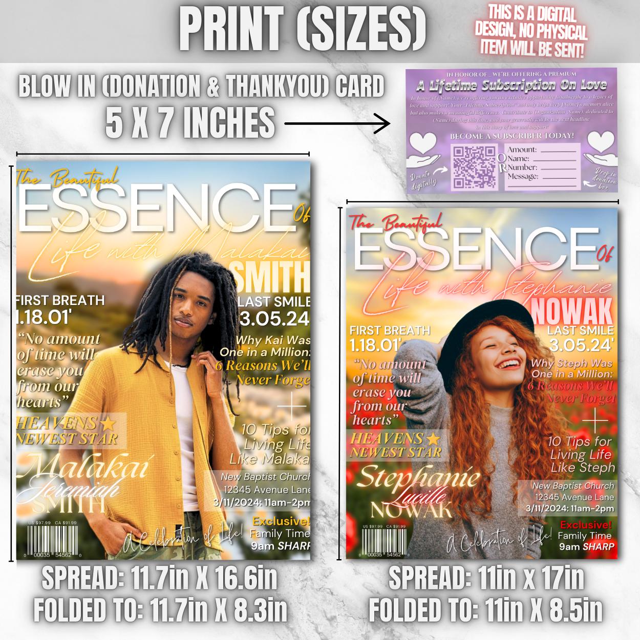12 Page Essence Magazine Obituary | Celebration of Life Program ...