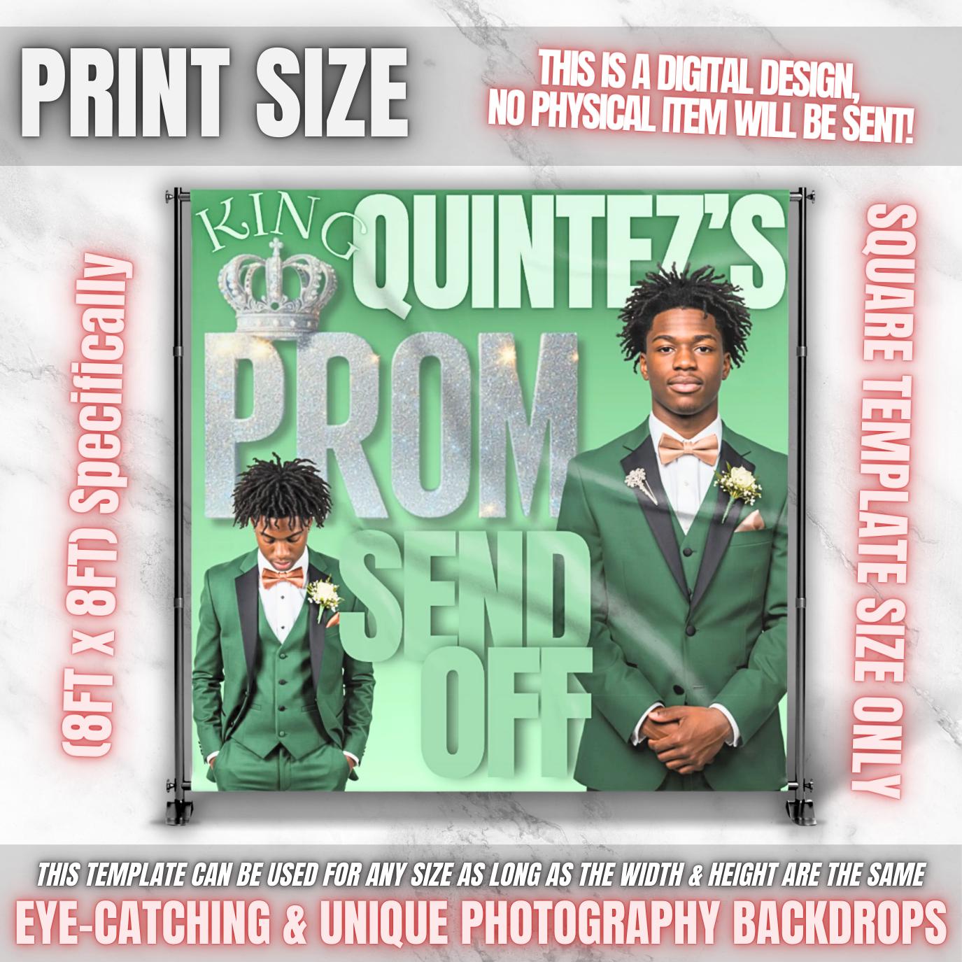 Prom King Send Off, Step and Repeat Photo Booth Backdrop: 2026 Senior ...