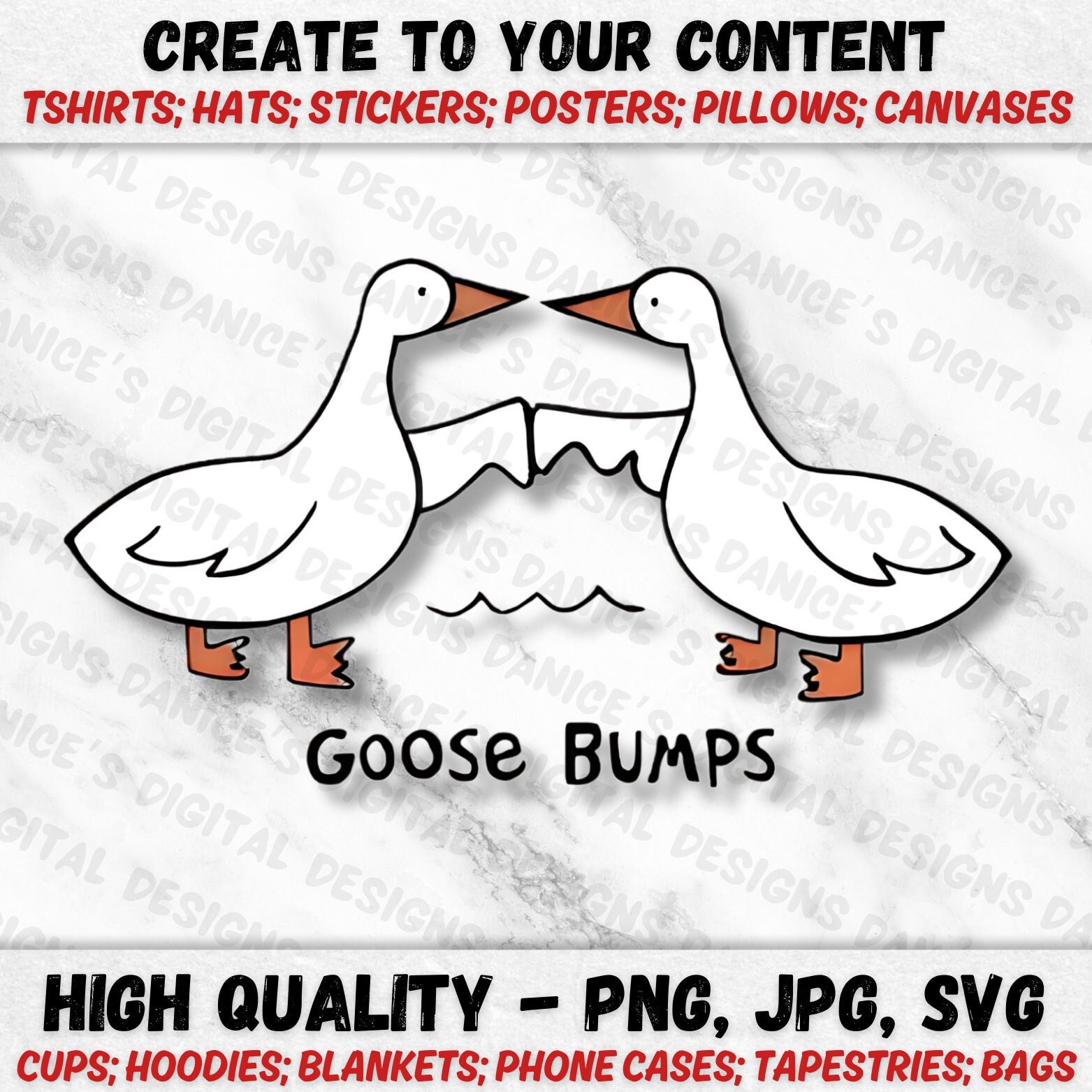 Goose Bumping Fist, goose Bumps, Funny Editable Digital Design, Comical ...