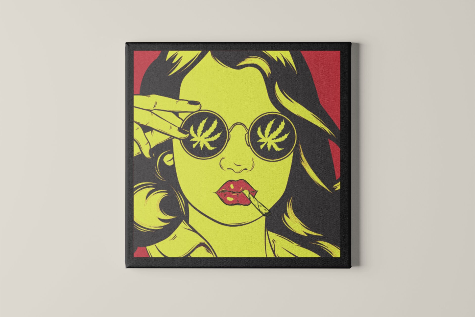 Women Smoking A Joint Retro Weed Graphic Editable Digital Design - Etsy