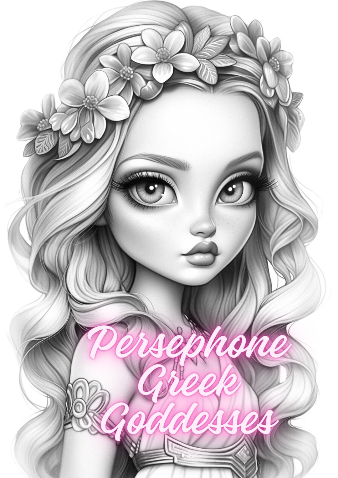 31. Grayscale Coloring, PDF, Images of Persephone, Greek Goddesses - Etsy