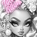 29 Grayscale Coloring PDF, Images of Girls That Are Total Glam - Etsy