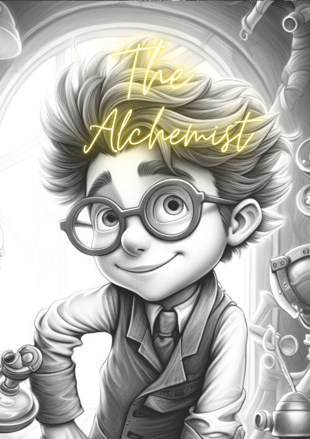 30 Very Cute High-quality Coloring, Pages of Young Alchemist, Ready to ...