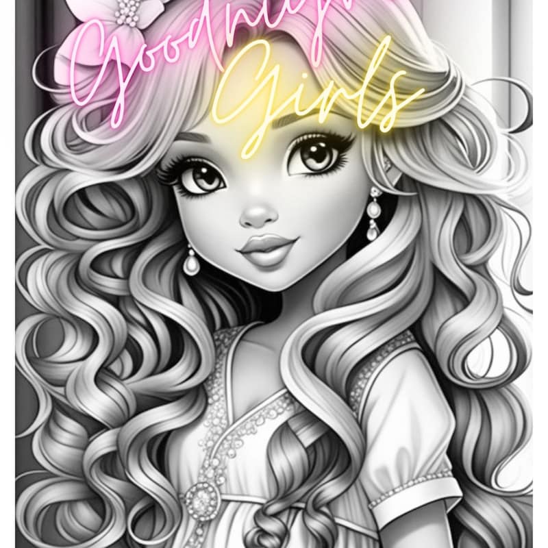 4 Girls Drawing Page - Etsy UK