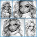 24 Grayscale Coloring PDF, Images of Beautiful Snow Girls - Etsy