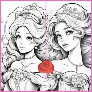 20 High-quality Line Art Coloring Images of Lady Rose - Etsy