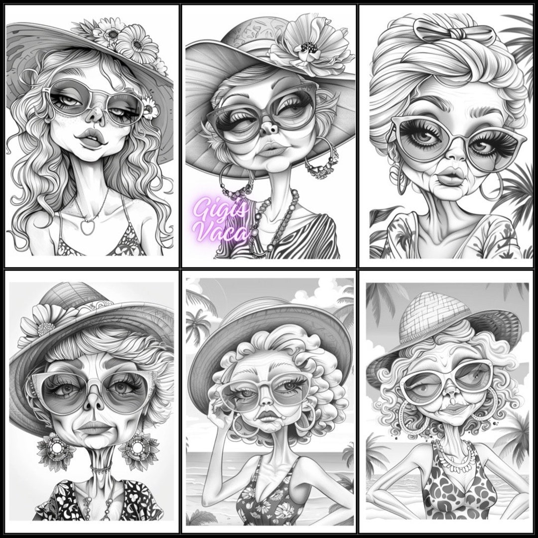 25. Grayscale Coloring PDF Images of Super Super Cute Gigi’s Vaca - Etsy