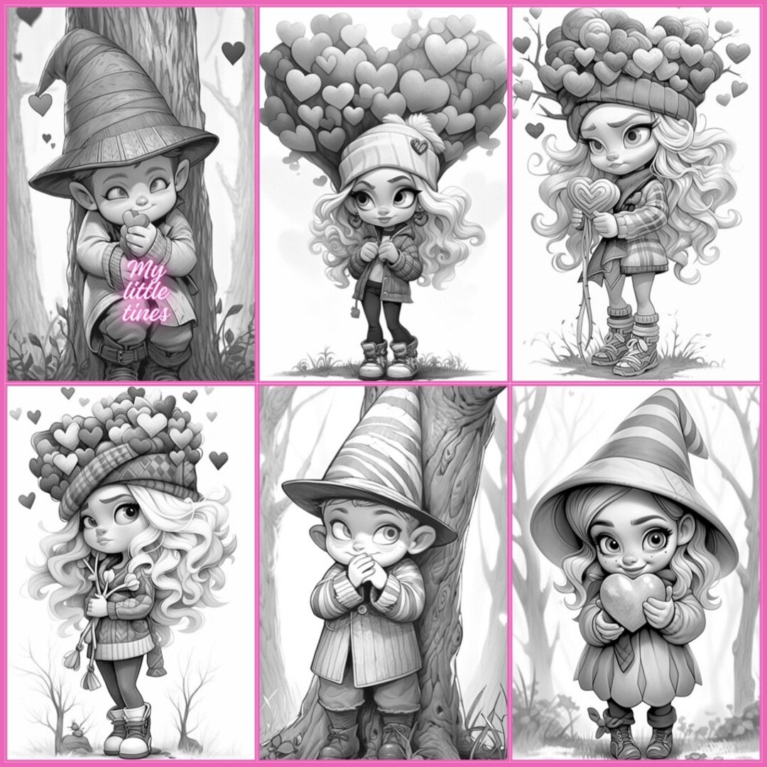 21. Grayscale Coloring PDF, Images of My Little Tines - Etsy