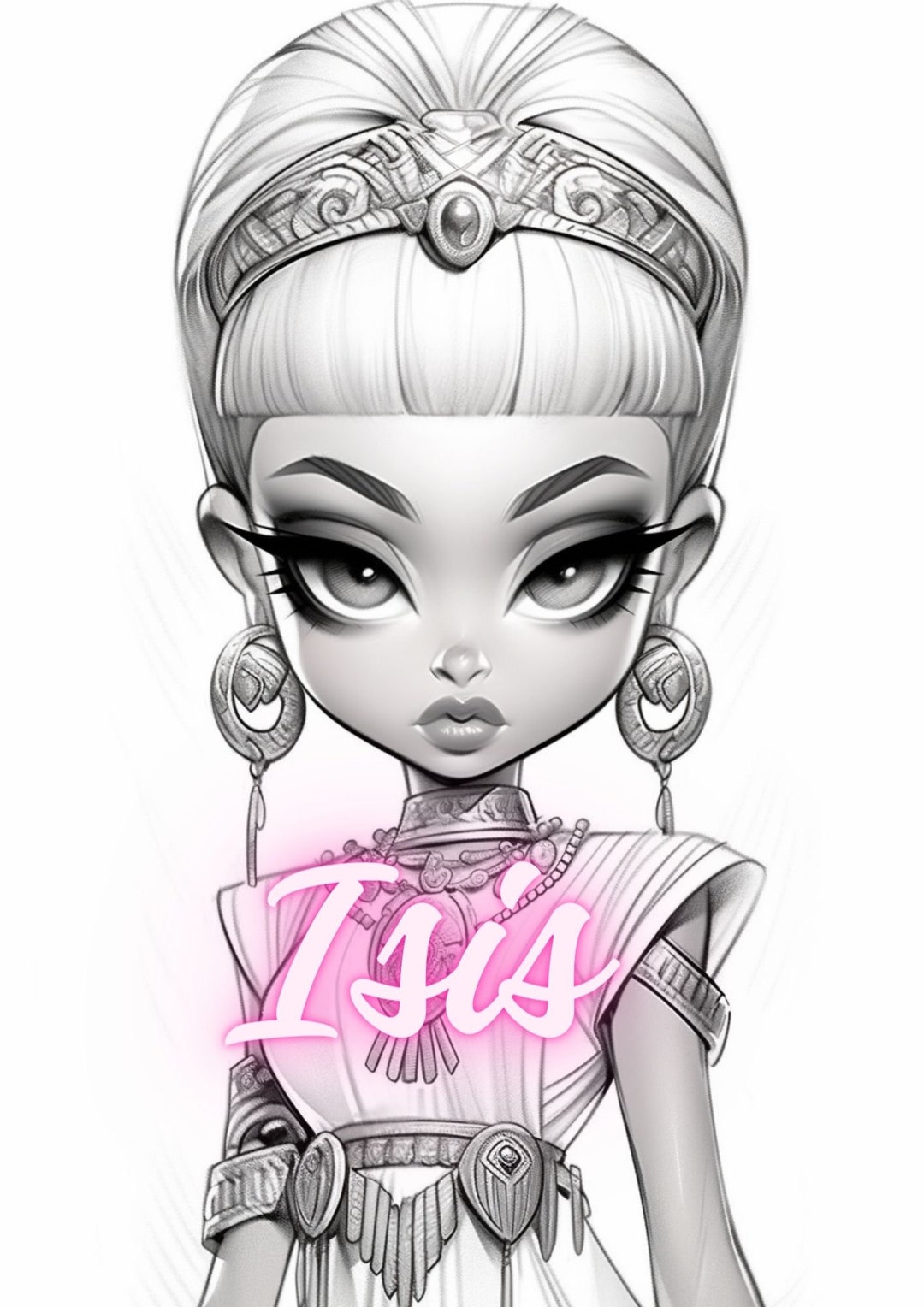 35. Grayscale Coloring PDF, Images of Isis. - Etsy
