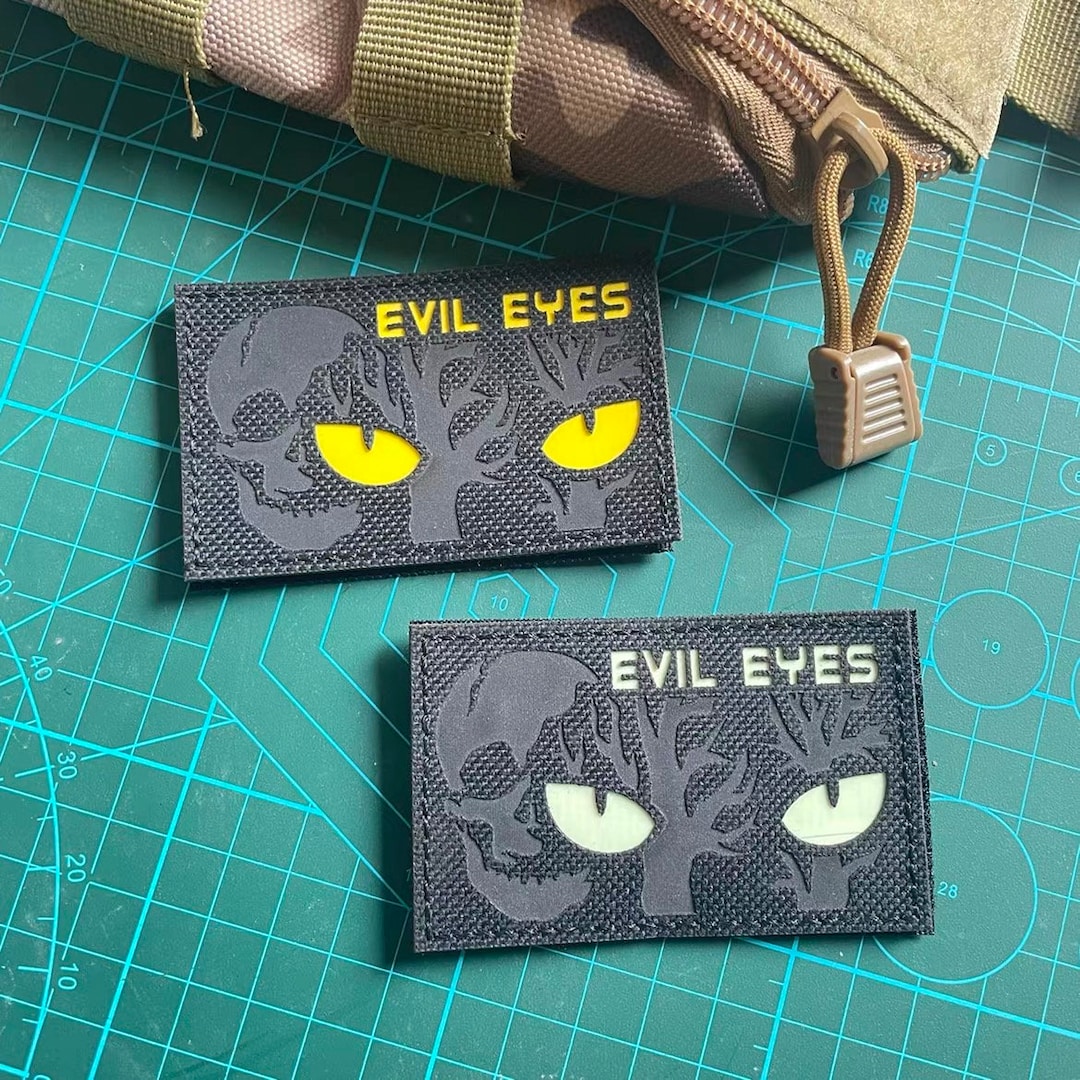 Skull Eyes Morale Patch PVC Velcro Patch Morale Patch Range - Etsy
