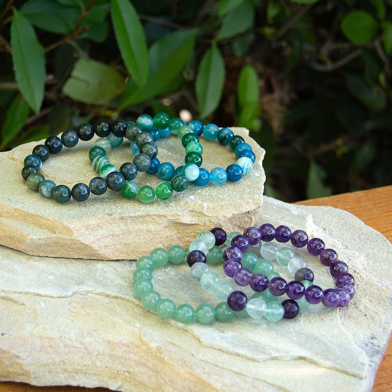 Stretch Gemstone Bracelet - Etsy
